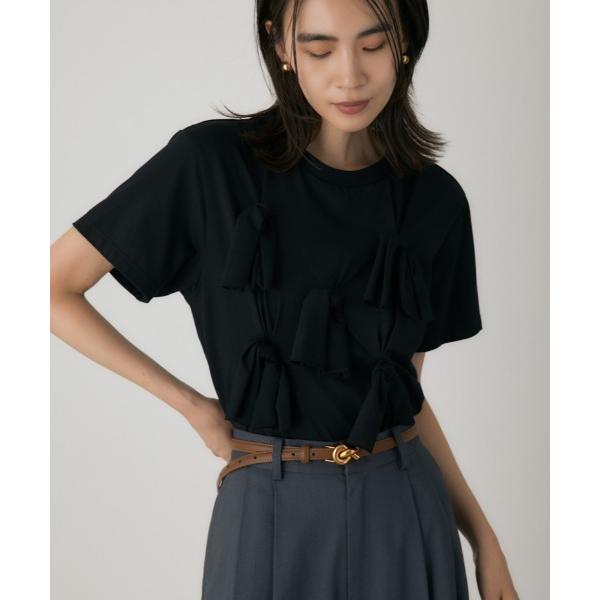『セール実施中』ZOZO問い合わせ番号:96565714ショップ:AZUL BY MOUSSY，アズールバイマウジーブランド:crie conforto，クリーコンフォルト商品名:ノットリボンTシャツカテゴリ:トップス>Tシャツ/カッ...