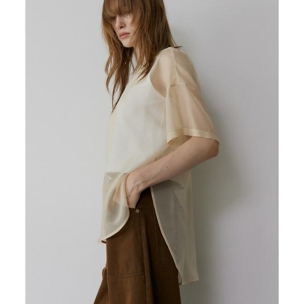 『セール実施中』ZOZO問い合わせ番号:96566563ショップ:LE CIEL BLEU，ルシェルブルーブランド:LE CIEL BLEU，ルシェルブルー商品名:オーガンザバイカラートップ / Organza Bi-Color Topカテ...