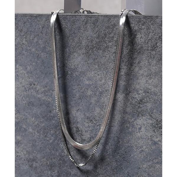 ZOZO問い合わせ番号:96567638ショップ:BIG CITY MARKET，ビッグシティマーケットブランド:1111clothing，ワンフォークロージング商品名:ダブルレイヤー スネークチェーンネックレス / Double-Laye...