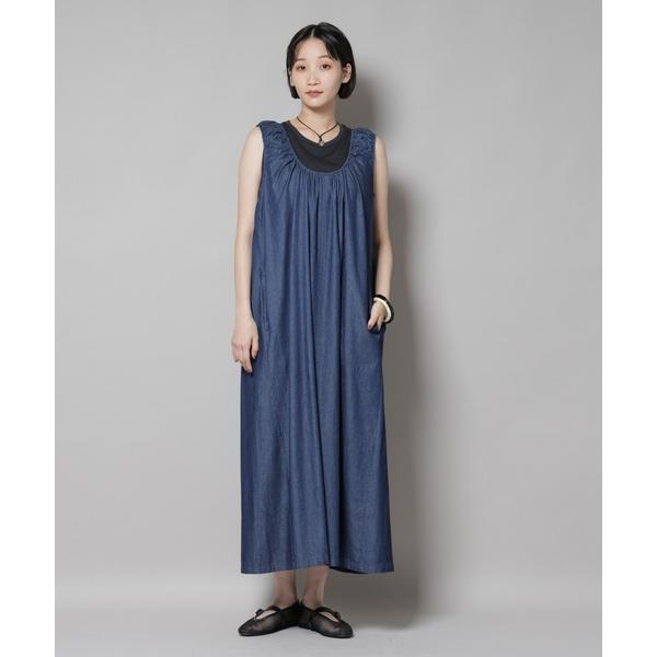 『セール実施中』ZOZO問い合わせ番号:96599248ショップ:NANO universe，ナノユニバースブランド:NANO universe，ナノユニバース商品名:ギャザーデザインフレアデニムワンピースカテゴリ:ワンピース/ドレス&gt...