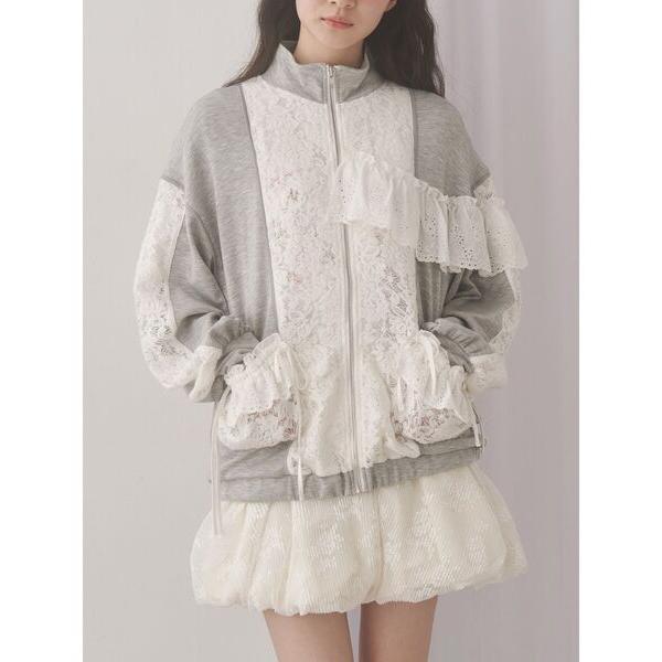 『セール実施中』ZOZO問い合わせ番号:96599285ショップ:merry jenny，メリージェニーブランド:merry jenny，メリージェニー商品名:レーストラックジャケットカテゴリ:トップス>ジャージブランド品番:2825...