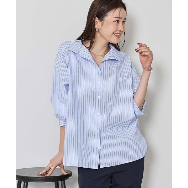 『タイムセール実施中』ZOZO問い合わせ番号:96600288ショップ:ur's，ユアーズブランド:ur's，ユアーズ商品名:オープンネックブラウスカテゴリ:トップス>シャツ/ブラウスブランド品番:BGXU1869素材:【ストライプ】...