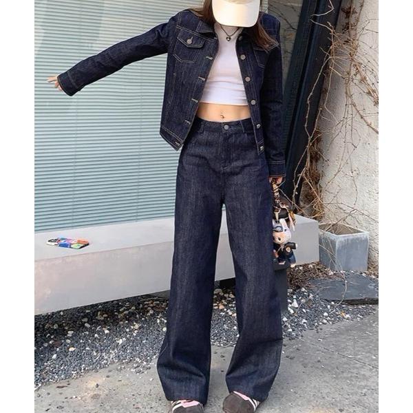 『タイムセール実施中』ZOZO問い合わせ番号:96600363ショップ:Ulysses，ユリシスブランド:semplice，センプリチェ商品名:ショートデニムジャケット ＋ ハイウエストワイドレッグデニムパンツ セットアップカテゴリ:ジャケ...