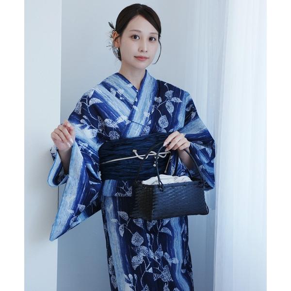 『タイムセール実施中』ZOZO問い合わせ番号:96600655ショップ:utatane，ウタタネブランド:utatane，ウタタネ商品名:浴衣2点セット 紺ぼかし縞つゆくさカテゴリ:水着/着物・浴衣>浴衣ブランド品番:50262905...