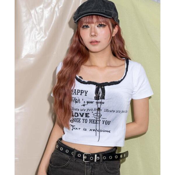 『タイムセール実施中』ZOZO問い合わせ番号:96601587ショップ:WEGO，ウィゴーブランド:DISPARK，ディスパーク，WEGO，ウィゴー商品名:DISPARK/メタルパーツ付きロゴTカテゴリ:トップス>Tシャツ/カットソー...