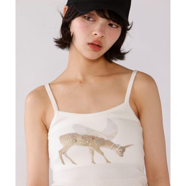 ZOZO問い合わせ番号:96601615ショップ:Dita，ディータブランド:Judin，ジュディン商品名:Bambi design knit cami【JD】カテゴリ:トップス>キャミソールブランド品番:dl-28875671素材:...