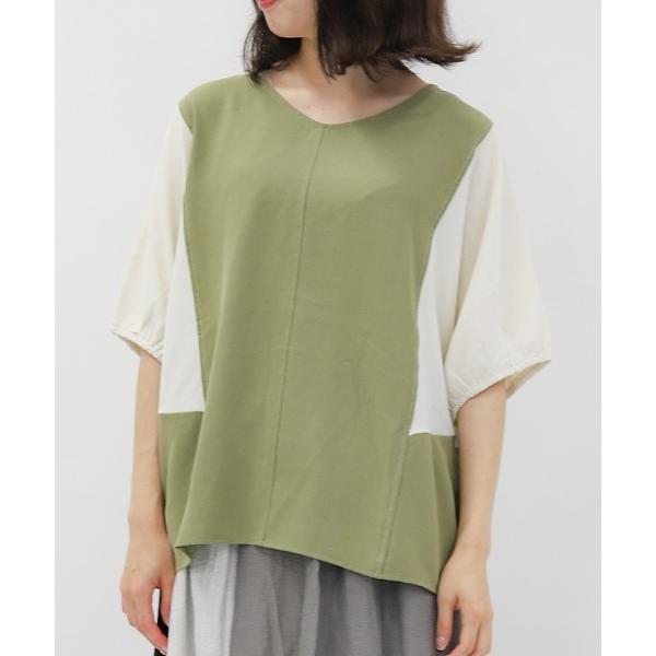 『セール実施中』ZOZO問い合わせ番号:96632784ショップ:axes femme，アクシーズファムブランド:axes femme，アクシーズファム商品名:バイカラードルマンプルオーバーカテゴリ:トップス>Tシャツ/カットソーブラ...