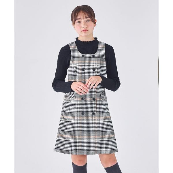 ZOZO問い合わせ番号:96632802ショップ:CHOPIN，ショパンブランド:CHOPIN，ショパン商品名:ダブル釦サイドプリーツジャンパースカート（ジュニア/140〜170cm）カテゴリ:ワンピース/ドレス>ジャンパースカートブ...