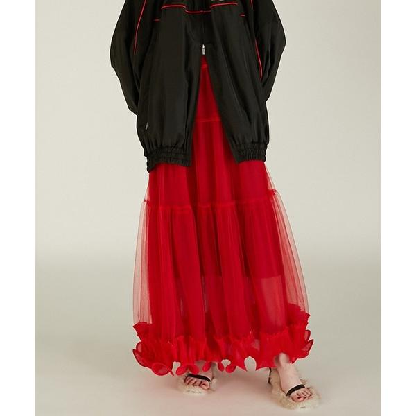 『タイムセール実施中』ZOZO問い合わせ番号:96634091ショップ:PRANK PROJECT，プランクプロジェクトブランド:PRANK PROJECT，プランクプロジェクト商品名:フリルヘムチュールスカート / Ruffle Hem ...