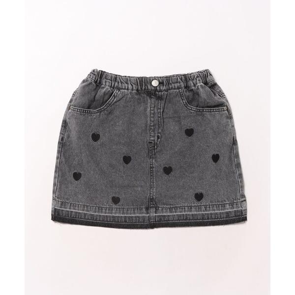 『セール実施中』ZOZO問い合わせ番号:96697271ショップ:OCEAN&amp;GROUND，オーシャンアンドグラウンドブランド:Ocean&amp;Ground，オーシャン&amp;グラウンド商品名:Jr.ハート刺繍デニムミニスカー...