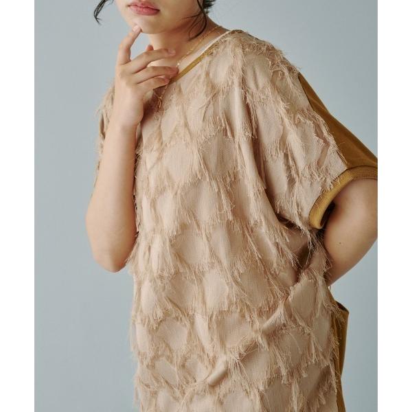 ZOZO問い合わせ番号:96729376ショップ:Auntie Rosa，アンティローザブランド:terrace，テラス商品名:フロントフリンジシアーパターントップスカテゴリ:トップス>シャツ/ブラウスブランド品番:trc-23509...