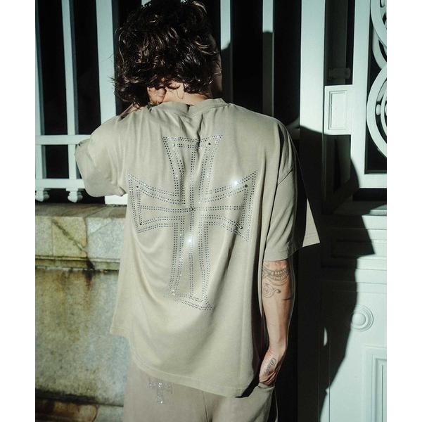 ZOZO問い合わせ番号:96729696ショップ:SUPPLIER，サプライヤーブランド:UNKNOWN LONDON，アンノウン・ロンドン商品名:Tシャツ｜Outline Cross Rhinestone Tee｜Unknown Lond...