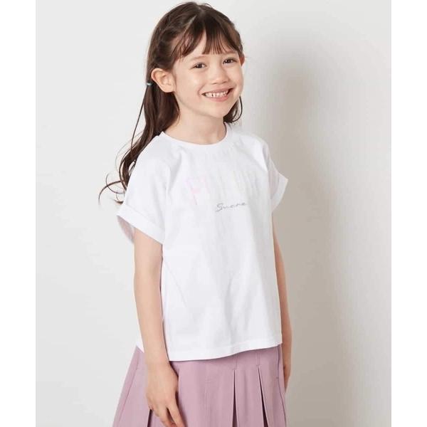 『タイムセール実施中』ZOZO問い合わせ番号:96760838ショップ:a.v.v，アー・ヴェ・ヴェブランド:a.v.v，アーヴェヴェ商品名:[100-130]オーロラスパンコールロゴTシャツカテゴリ:トップス>Tシャツ/カットソーブ...