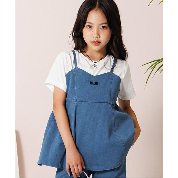 『セール実施中』ZOZO問い合わせ番号:96761056ショップ:F.O.Online Store，エフオーオンラインストアブランド:algy，アルジー商品名:デニムビスチェ＆Tセットカテゴリ:トップス>Tシャツ/カットソーブランド品...