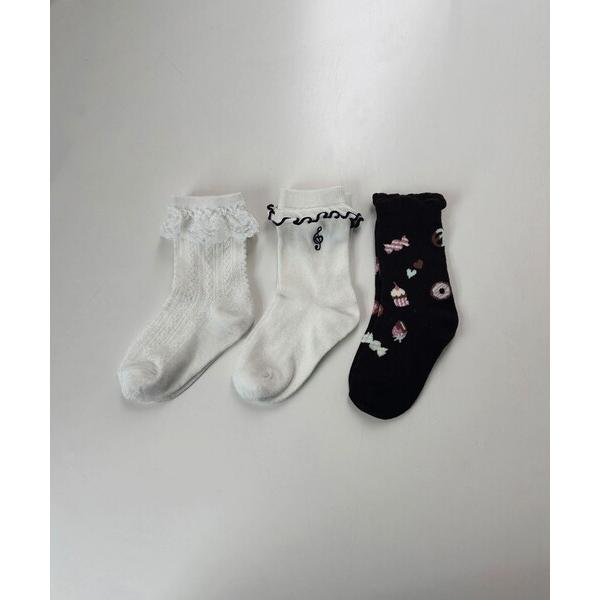 ※このアイテムは返品・交換対象外商品です。ZOZO問い合わせ番号:96761297ショップ:ANY，エニィブランド:ANY，エニィ商品名:【3点セット】ソックス （ガーリー音符）カテゴリ:レッグウェア>ソックス/靴下ブランド品番:GN...