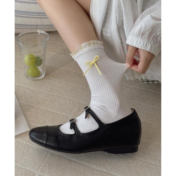 『セール実施中』※このアイテムは返品・交換対象外商品です。ZOZO問い合わせ番号:96761550ショップ:aimoha，アイモハブランド:mosox，モソックス商品名:カラフルリボンソックスカテゴリ:レッグウェア>ソックス/靴下ブラ...