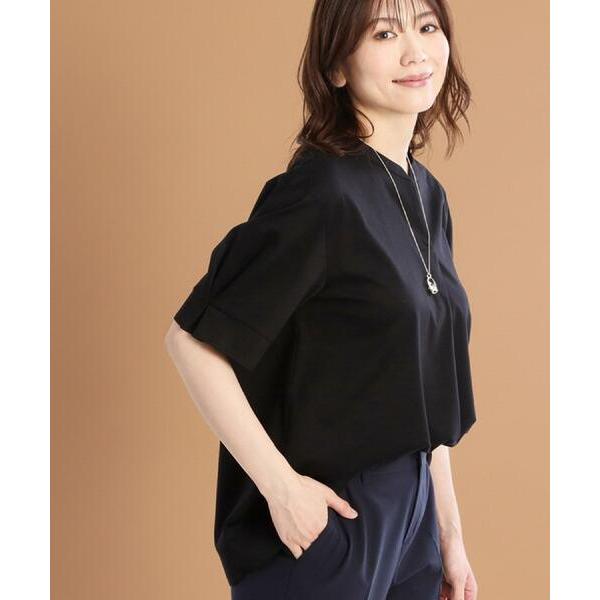 『セール実施中』ZOZO問い合わせ番号:96761697ショップ:Reflect，リフレクトブランド:Reflect，リフレクト商品名:【すっきり見え！長め丈／マシンウォッシュ可】スキッパーネックジャージトップスカテゴリ:トップス>T...