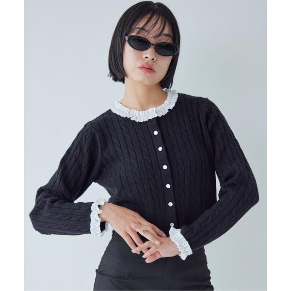 『タイムセール実施中』ZOZO問い合わせ番号:96761769ショップ:Dorry Doll，ドリードールブランド:etre loin，エトルワン商品名:Frilly cable knit cardiganカテゴリ:トップス>カーディ...