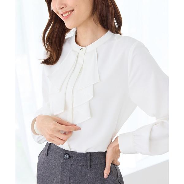 ZOZO問い合わせ番号:96761851ショップ:Honeys，ハニーズブランド:Honeys，ハニーズ，GLACIER，グラシア商品名:フリルブラウスカテゴリ:トップス>シャツ/ブラウスブランド品番:673-61-0063素材:表地...