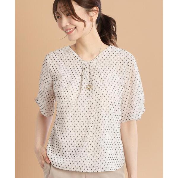 『セール実施中』ZOZO問い合わせ番号:96762363ショップ:Reflect，リフレクトブランド:Reflect，リフレクト商品名:【マシンウォッシュ可／セットアップ可】コツキ柄プリントブラウスカテゴリ:トップス>シャツ/ブラウス...