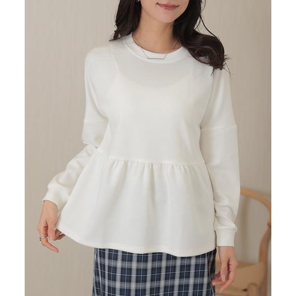 『タイムセール実施中』ZOZO問い合わせ番号:96795773ショップ:Lace Ladies，レースレディースブランド:DAYRA，デイラ商品名:クルーネック ギャザー ペプラム 長袖 プルオーバーカテゴリ:トップス>Tシャツ/カッ...