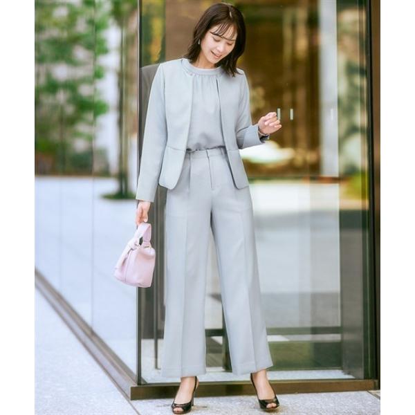 『タイムセール実施中』ZOZO問い合わせ番号:96795918ショップ:nissen，ニッセンブランド:7days Life Styling，セブンデイズライフスタイリング商品名:【レディーススーツ】ドビー素材ペプラムノーカラージャケットセ...