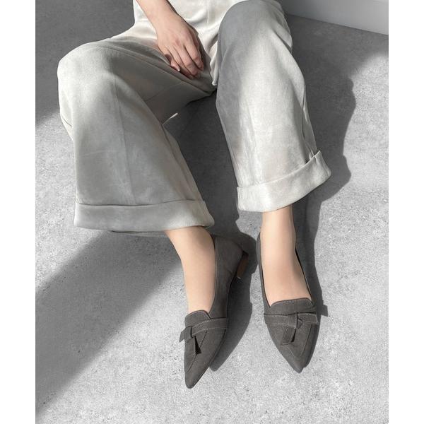 『タイムセール実施中』ZOZO問い合わせ番号:96796635ショップ:MAMIAN，マミアンブランド:MAMIAN，マミアン商品名:ポインテッドトゥ ステッチリボンデザイン フラットパンプスカテゴリ:シューズ>パンプスブランド品番:...