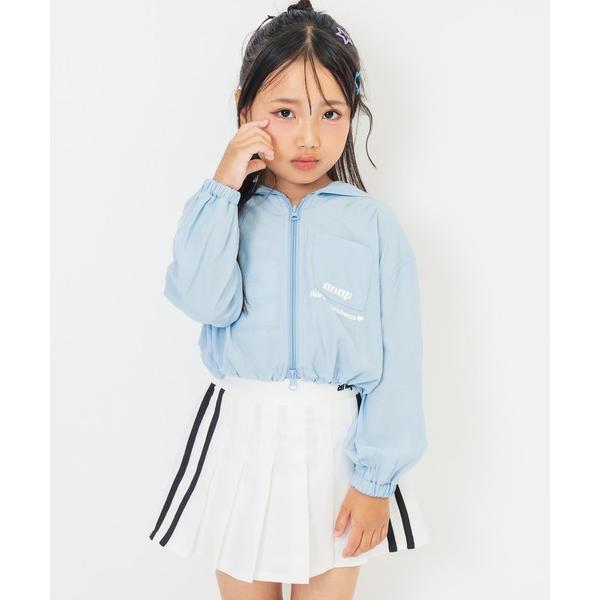 『タイムセール実施中』ZOZO問い合わせ番号:96796688ショップ:ANAP，アナップブランド:ANAP kids，アナップキッズ商品名:UV カット 加工付 フード付 ポケット ロゴ ライト ブルゾンカテゴリ:ジャケット/アウター&g...