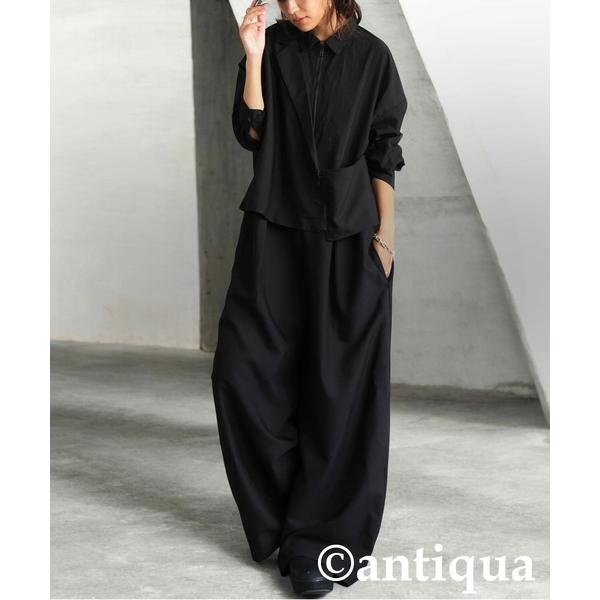 ZOZO問い合わせ番号:96797546ショップ:antiqua，アンティカブランド:antiqua，アンティカ商品名:アシメデザインオールインワンカテゴリ:オールインワン・サロペット>つなぎ/オールインワンブランド品番:KYO-30...