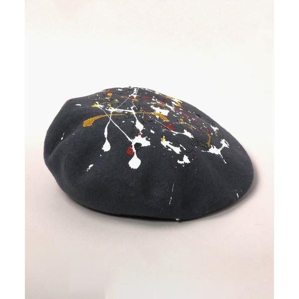 ZOZO問い合わせ番号:96797797ショップ:CA4LA，カシラブランド:CA4LA，カシラ商品名:PAINTED BERETカテゴリ:帽子>ハンチング/ベレー帽ブランド品番:AKM00102素材:ウール100%カラー:ブラック，...