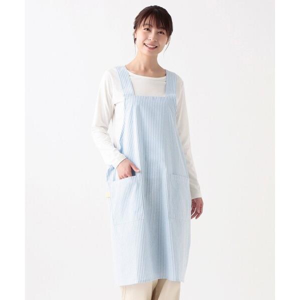 『タイムセール実施中』ZOZO問い合わせ番号:96828477ショップ:Afternoon Tea LIVING，アフタヌーンティー・リビングブランド:Afternoon Tea，アフタヌーンティー商品名:3秒で着られる簡単ストライプエプロ...