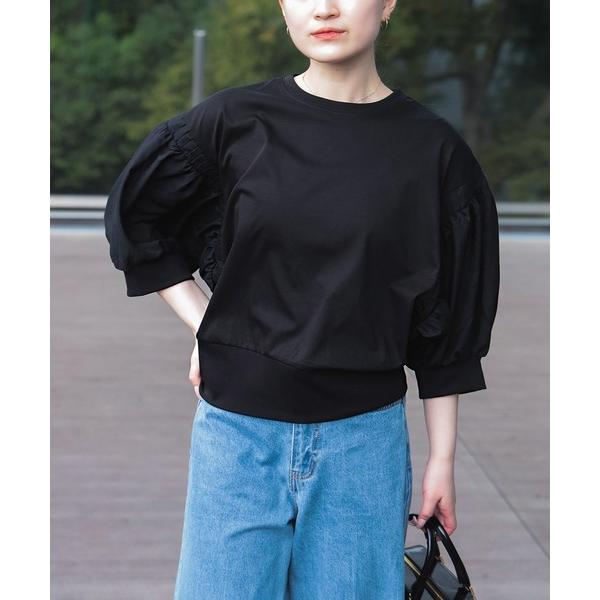 『セール実施中』ZOZO問い合わせ番号:96828896ショップ:BEAMS HEART，ビームスハートブランド:BEAMS HEART，ビームスハート商品名:ピンタックスリーブ 異素材プルオーバーカテゴリ:トップス>Tシャツ/カット...