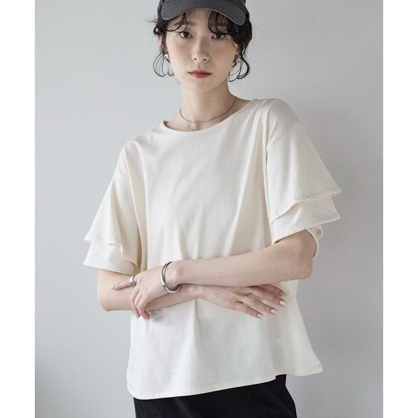 ZOZO問い合わせ番号:96830188ショップ:Bonjour Sagan，ボンジュールサガンブランド:amini，アミニ，Bonjour Sagan，ボンジュールサガン商品名:フリルスリーブカットソーカテゴリ:トップス>Tシャツ/...