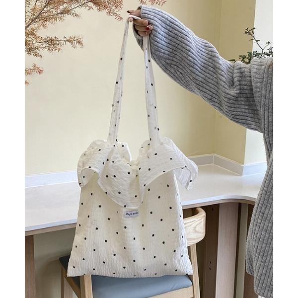 『タイムセール実施中』ZOZO問い合わせ番号:96830678ショップ:WEST CLIMB，ウエスト　クライムブランド:Per sist ence，パーシエンス商品名:フラワードットフリルトートバッグカテゴリ:バッグ>トートバッグブ...