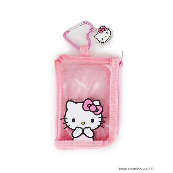 ZOZO問い合わせ番号:96831478ショップ:ELGAES，エルゲイスブランド:sanrio，サンリオ商品名:Sanrio characters(サンリオキャラクターズ) ハート形カラビナ付きクリアパスコインケース チャーム付き SAN...