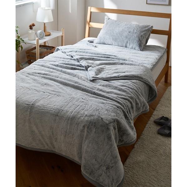 ZOZO問い合わせ番号:96831539ショップ:nissen，ニッセンブランド:COCOPLATZ interior，ココプラッツインテリア商品名:まるで猫！のようなモフモフ2枚合わせ中わた入り毛布 吸湿発熱わた入り｜シングル【猫Feel...