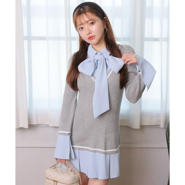 『タイムセール実施中』ZOZO問い合わせ番号:96846045ショップ:LIPSERVICE，リップサービスブランド:LIPSERVICE，リップサービス商品名:シャツドッキングプリーツワンピースカテゴリ:ワンピース/ドレス>ワンピー...