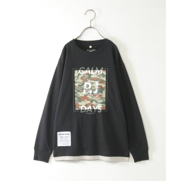 『タイムセール実施中』ZOZO問い合わせ番号:96863780ショップ:ikka LOUNGE，イッカラウンジブランド:ikka，イッカ商品名:裾レイヤードカモフラプリントロンT（120~160cm）カテゴリ:トップス>Tシャツ/カッ...