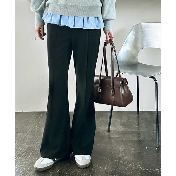 『タイムセール実施中』ZOZO問い合わせ番号:96864026ショップ:GeeRA，ジーラブランド:GeeRA，ジーラ商品名:【-3kg見え/S-LL展開】美脚シルエットピンタックセミフレアパンツカテゴリ:パンツ>その他パンツブランド...