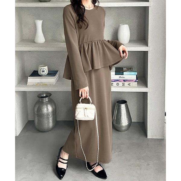 『タイムセール実施中』ZOZO問い合わせ番号:96864077ショップ:GeeRA，ジーラブランド:GeeRA，ジーラ商品名:-3kg見え！細見えペプラムデザインロングワンピースカテゴリ:ワンピース/ドレス>ワンピースブランド品番:2...