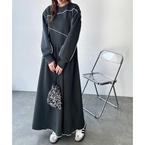 『タイムセール実施中』ZOZO問い合わせ番号:96864126ショップ:GeeRA，ジーラブランド:FIRST MOOD，ファーストムード，GeeRA，ジーラ商品名:《FIRSTMOODコラボ》配色メロー裏起毛スウェットワンピースカテゴリ:...