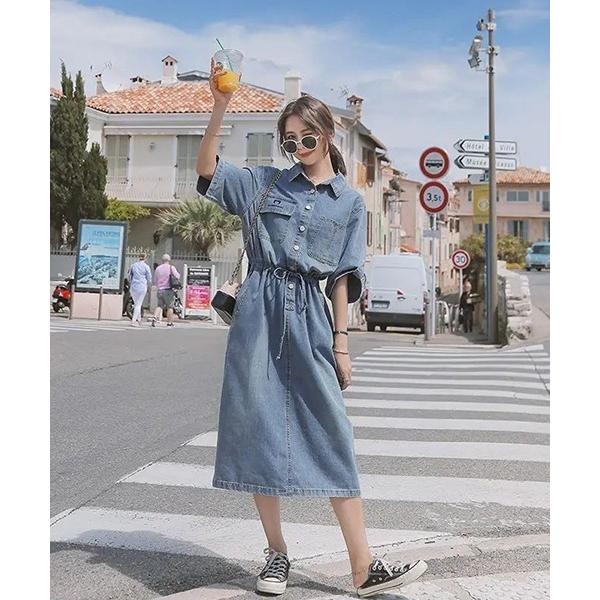 ZOZO問い合わせ番号:96864250ショップ:NO WAY，ノー ウェイブランド:NO WAY，ノーウェイ商品名:/デニムワンピース(LEY)カテゴリ:ワンピース/ドレス>ワンピースブランド品番:EK-LL01素材:コットンカラー...