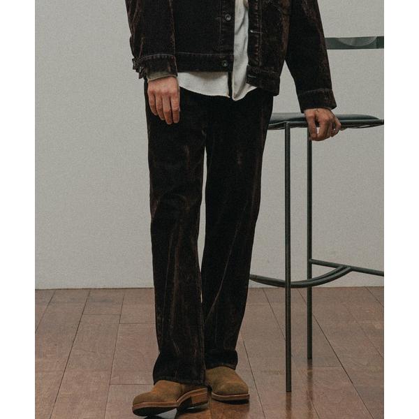 『セール実施中』ZOZO問い合わせ番号:96864658ショップ:ADAM ET ROPE'，アダムエロペブランド:ADAM ET ROPE'，アダムエロペ商品名:【ISKO】フロッキーデニム ストレートスラックス / ADAM ET RO...