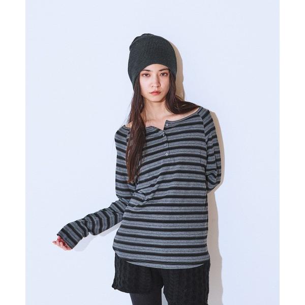 ZOZO問い合わせ番号:96872022ショップ:JEANASIS，ジーナシスブランド:JEANASIS，ジーナシス商品名:マルチボーダーヘンリーLST/589935カテゴリ:トップス>Tシャツ/カットソーブランド品番:589935素...