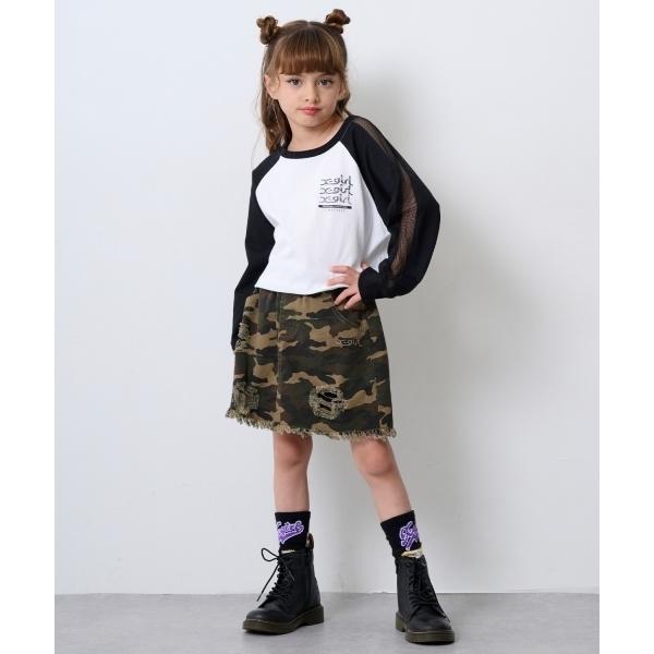 『セール実施中』ZOZO問い合わせ番号:96927339ショップ:X-girl Stages，エックスガール ステージスブランド:X-girl Stages，エックスガールステージス商品名:クラッシュ加工カットオフスカートカテゴリ:スカート...