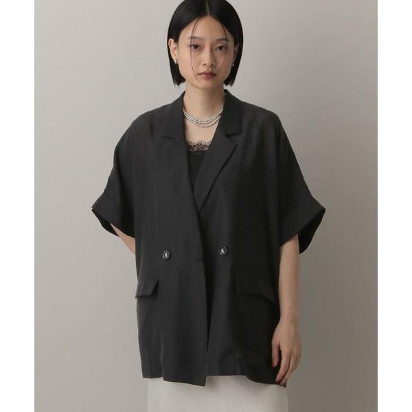 ZOZO問い合わせ番号:96959419ショップ:A part by，アパートバイブランド:A part by，アパートバイ商品名:アセテートリネン半袖ジャケットカテゴリ:ジャケット/アウター>テーラードジャケットブランド品番:581...
