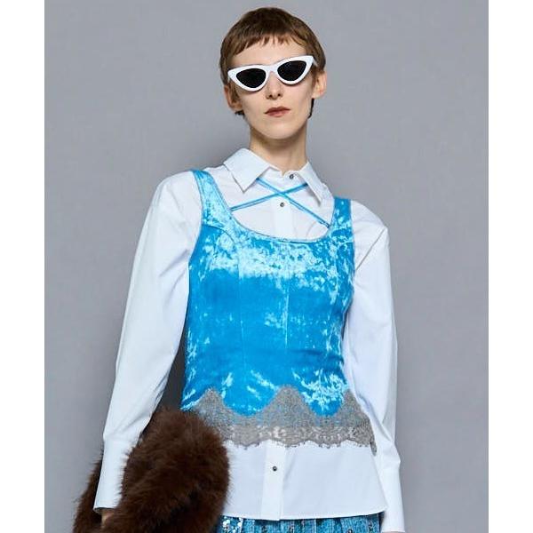 『タイムセール実施中』ZOZO問い合わせ番号:96959822ショップ:MAISON SPECIAL，メゾン スペシャルブランド:MAISON SPECIAL，メゾンスペシャル商品名:Hem Lace Velvet Tank Top/ヘムレ...