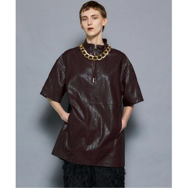 『タイムセール実施中』ZOZO問い合わせ番号:96959836ショップ:MAISON SPECIAL，メゾン スペシャルブランド:MAISON SPECIAL，メゾンスペシャル商品名:Leather Half Sleeve Tops/レザー...