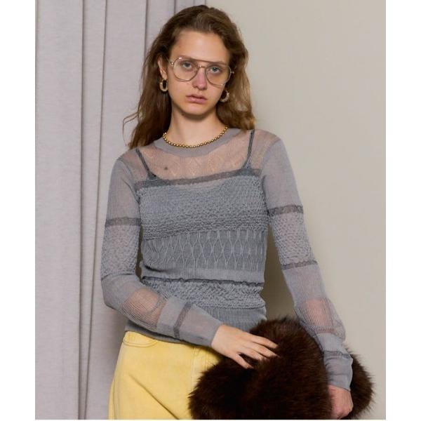 『タイムセール実施中』ZOZO問い合わせ番号:96959849ショップ:MAISON SPECIAL，メゾン スペシャルブランド:MAISON SPECIAL，メゾンスペシャル商品名:Sheer Smocked Knit Pullover/...