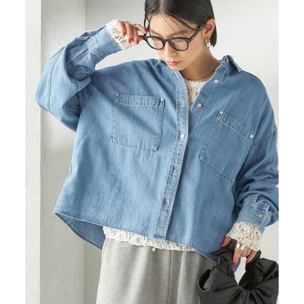 ZOZO問い合わせ番号:96960249ショップ:SHIPS for women，シップス フォー ウィメンブランド:SHIPS，シップス商品名:〈洗濯機可能〉ライトオンス デニム ショート シャツカテゴリ:トップス>シャツ/ブラウス...